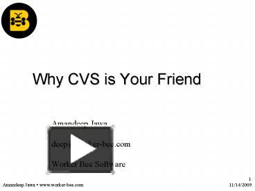 PPT – Why CVS is Your Friend PowerPoint presentation | free to download ...