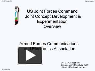 PPT – US Joint Forces Command Joint Concept Development PowerPoint ...