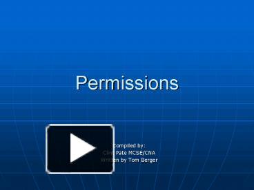 PPT – Permissions PowerPoint presentation | free to view - id: 1aff80-ZDc1Z