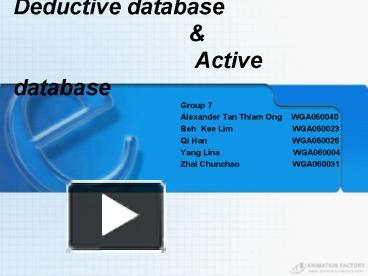 Deductive database presentation | free to view