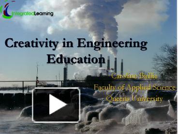 Creativity in Engineering Education presentation | free to view