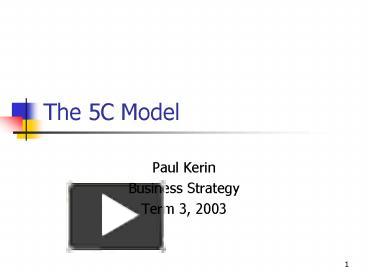 The 5C Model presentation | free to view