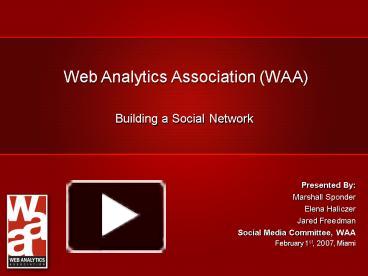 PPT – Web Analytics Association WAA PowerPoint presentation | free to ...