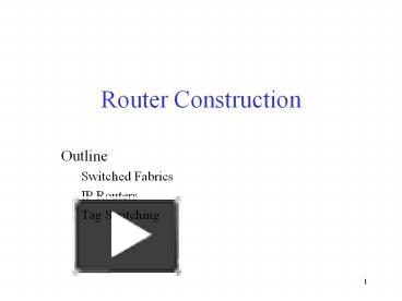 PPT – Router Construction PowerPoint presentation | free to view - id ...