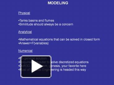 PPT – MODELING PowerPoint presentation | free to view - id: 1b0938-ZDc1Z