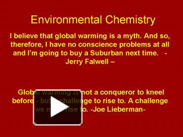 PPT – Environmental Chemistry PowerPoint presentation | free to view ...