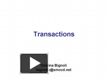 Transactions presentation | free to view