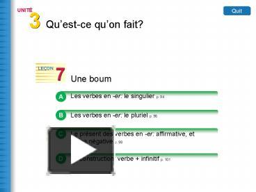 The basic form of a verb is called the infinitive' Many French ...