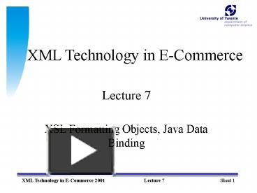 PPT – XML Technology in ECommerce PowerPoint presentation | free to ...