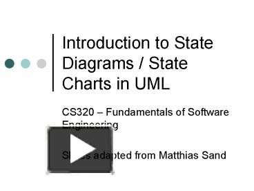 Introduction to State Diagrams State Charts in UML presentation | free ...