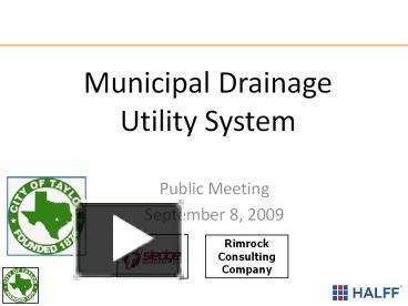 PPT – Municipal Drainage Utility System PowerPoint presentation | free ...