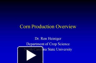 Corn Production Overview presentation | free to view