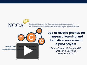 PPT – Use of mobile phones for language learning and formative ...