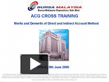 PPT – ACG CROSS TRAINING PowerPoint presentation | free to download ...