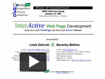 PPT – using Microsoft FrontPage and Microsoft Access Software ...