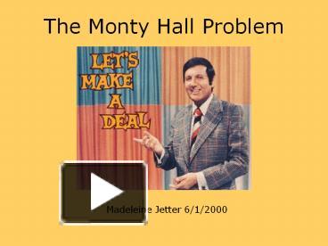 The Monty Hall Problem presentation | free to download