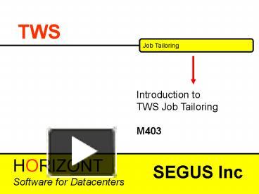 TWS presentation | free to view