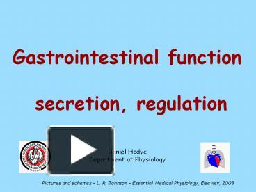 Gastrointestinal function secretion, regulation presentation | free to ...
