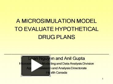 A MICROSIMULATION MODEL presentation | free to view