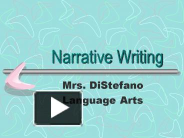 PPT – Narrative Writing PowerPoint presentation | free to view - id ...