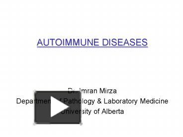 AUTOIMMUNE DISEASES presentation | free to view