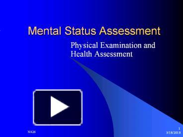 Mental Status Assessment presentation | free to view