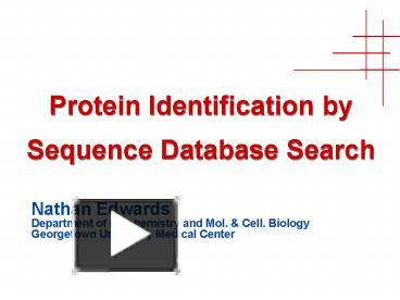 PPT – Protein Identification by Sequence Database Search PowerPoint ...