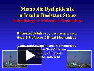Metabolic Dyslipidemia presentation | free to view