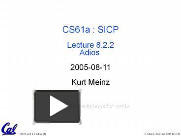 CS61a - Adios presentation | free to download