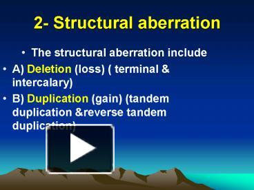 PPT – 2 Structural aberration PowerPoint presentation | free to view ...