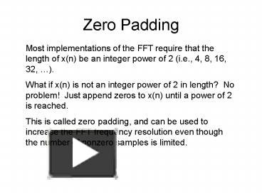 Zero Padding presentation | free to view
