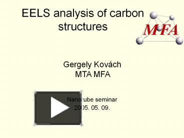 PPT – EELS analysis of carbon structures PowerPoint presentation | free ...