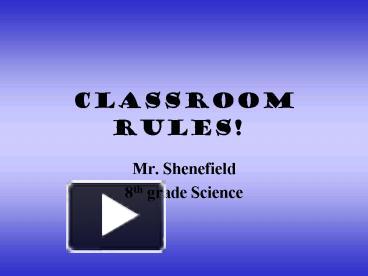 PPT – Classroom Rules PowerPoint presentation | free to view - id ...