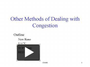PPT – Other Methods of Dealing with Congestion PowerPoint presentation ...
