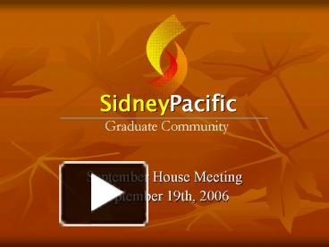 PPT – Sidney PowerPoint presentation | free to view - id: 1b489a-ZDc1Z