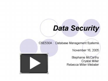 Data Security presentation | free to view