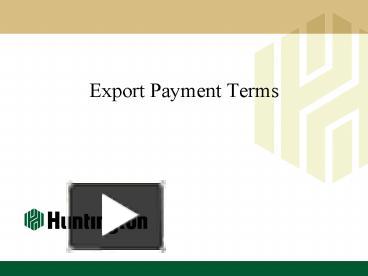 Export Payment Terms presentation | free to view