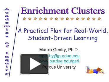 A Practical Plan for RealWorld, StudentDriven Learning presentation ...