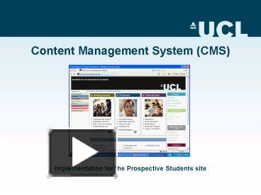 PPT – Content Management System CMS PowerPoint presentation | free to ...