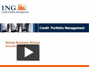 Credit Portfolio Management presentation | free to view