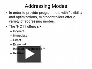 PPT – Addressing Modes PowerPoint presentation | free to view - id ...