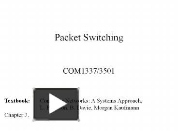 PPT – Packet Switching PowerPoint presentation | free to download - id ...