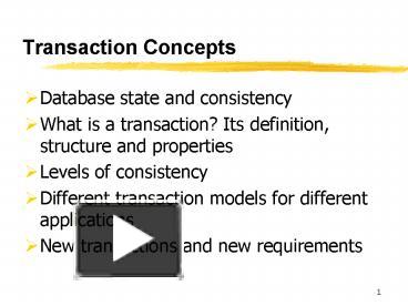 Transaction Concepts presentation | free to view