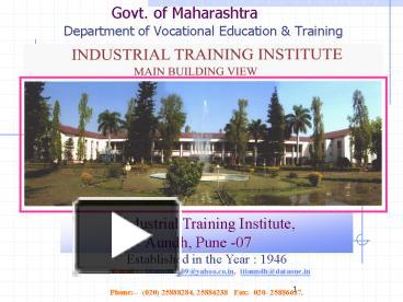 Govt. of Maharashtra presentation | free to view