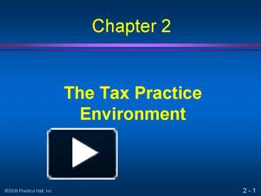 The Tax Practice Environment presentation | free to download