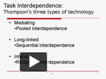 PPT – Task Interdependence: PowerPoint presentation | free to view - id ...