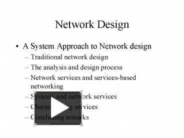 PPT – Network Design PowerPoint presentation | free to view - id ...