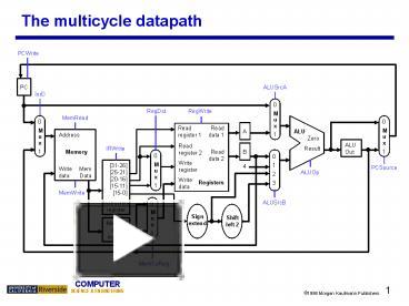The multicycle datapath presentation | free to view