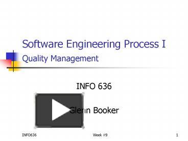 PPT – Software Engineering Process I Quality Management PowerPoint ...