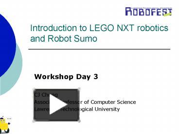 Introduction to LEGO NXT robotics and Robot Sumo presentation | free to ...